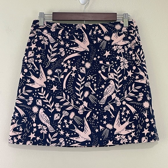 Boden | Skirts | Boden Skirt Womens 4p Mimi Velvet Mini Navy Blue Pink ...